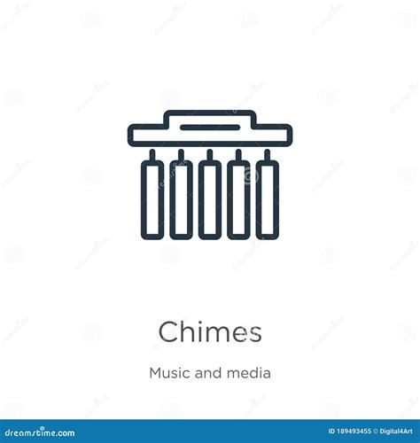 Chimes Icon Vector Sign And Symbol Isolated On White Background Chimes