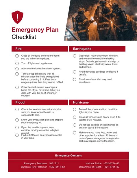 Emergency Action Plan Checklist Emergency Action Plan
