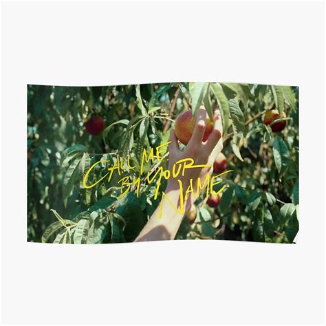 Call Me By Your Name Peach Poster Canvas Print Wooden Hanging