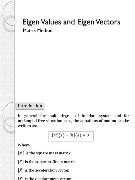 07 Eigen Values And Eigen Vectors Pdf Eigenvalues And Eigenvectors Normal Mode