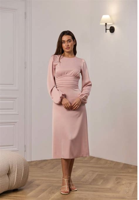 Святкова пудрова шовкова сукня міді купити Запоріжжя Київ Україна