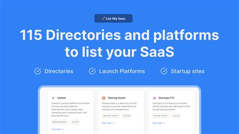115 Directories And Platforms To List Your Saas