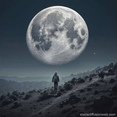 Moon Falling To Earth Stable Diffusion Online