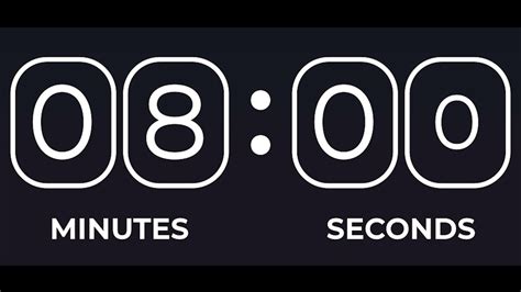 8 Minutes Timer Count Down Alarm Clock 480 Seconds Youtube