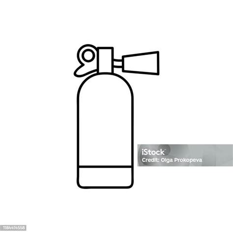 소화기 선 아이콘 윤곽선 벡터 기호 흰색에 격리 선형 스타일 그림 기호 로고 일러스트레이션 완벽한 픽셀 소화기에 대한 스톡 벡터 아트 및 기타 이미지 Istock
