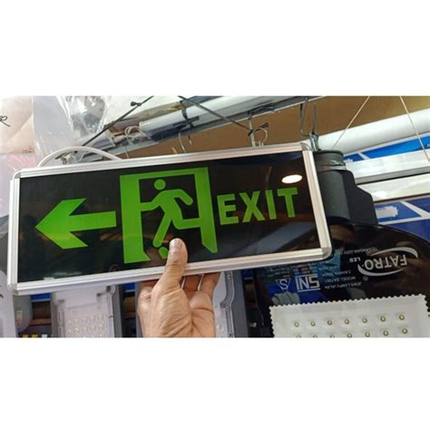 Jual Safety Sign Lampu Petunjuk Darurat Emergency EXIT Lamp LED Sisi Ml Shopee Indonesia