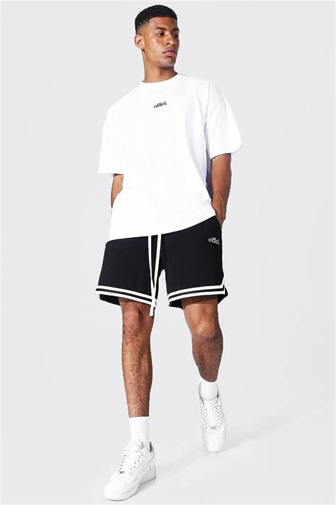 T Shirt Oversize Et Short Basketball Offcl Boohooman Vêtements Vintage Pour Hommes Mode