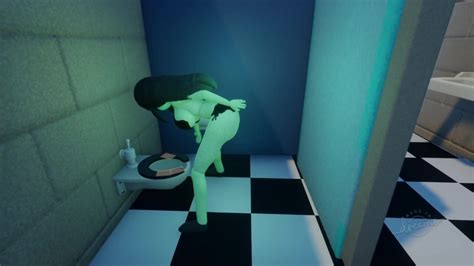 Green Anime Girl Clogs Toilet And Urinal