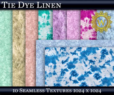 Second Life Marketplace Tie Dye Linen Fabrics 10 Seamless Textures
