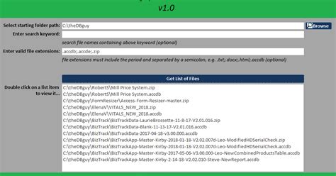 Thedbguys Access Blog List Files In A Folder And Its Subfolders