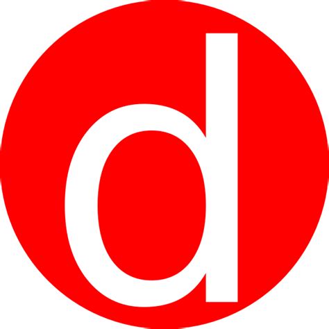 Red Rounded With D Clip Art At Vector Clip Art Online