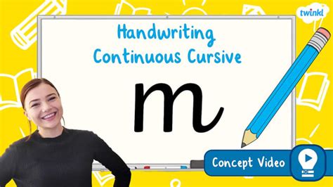 FREE The Letter M Cursive Handwriting Concept Video