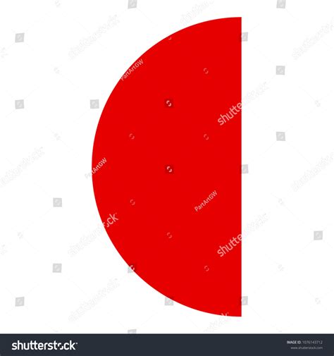 Semi Circle Shape Red Stock Illustration 1076143712 Shutterstock