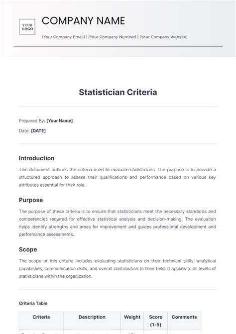 Free Criteria Templates To Edit Online Free Criteria Templates To Edit Online