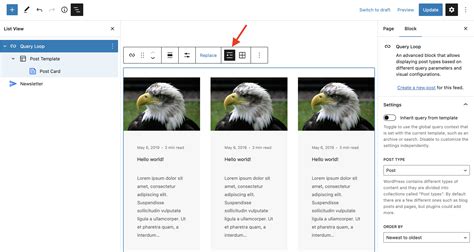Display A Post Grid Using The Gutenberg Query Loop Block Total Docs