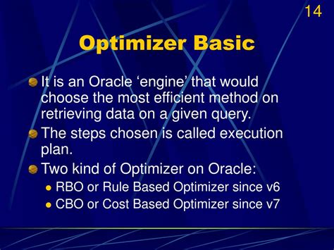 Ppt Understanding Oracle Optimizer Rbo Versus Cbo Powerpoint Presentation Id880296