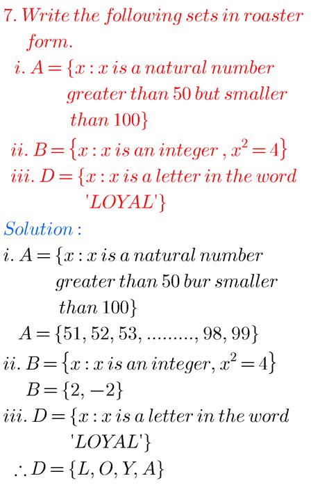 Ssc Maths Solutions For Sets Ssc Mathematics Solutions For Chapter 2 Sets Class 10 Exercise 2 1
