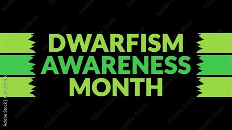 Dwarfism Awareness Month In And Out Text From Split Line Animation On A Black Background Which