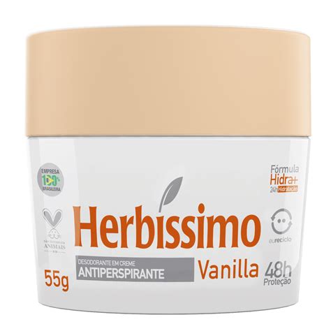 Desodorante Creme Herbissimo Vanilla 55g