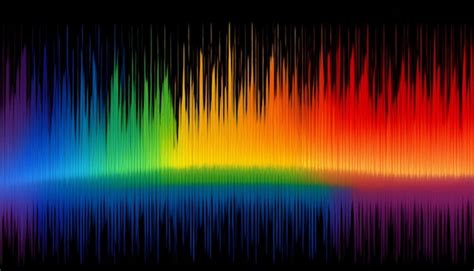 Single Horizontal Rainbow Spectrum On A Black Background Bold And