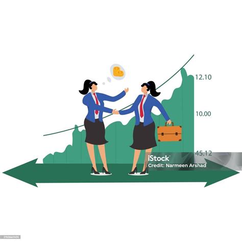 사업 협력 합의 화살표 위에 서서 악수하는 두 명의 여성 사업가 개념에 대한 스톡 벡터 아트 및 기타 이미지 개념 개선 경영자 Istock