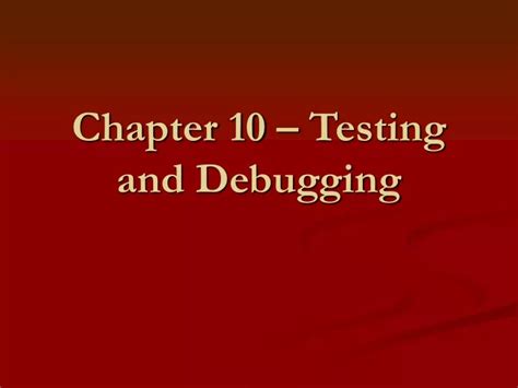ppt mastering unit testing and debugging techniques powerpoint presentation id 9441362