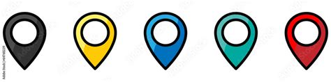 Location Pointer Icon Set Map Pins Set Location Symbols Collection