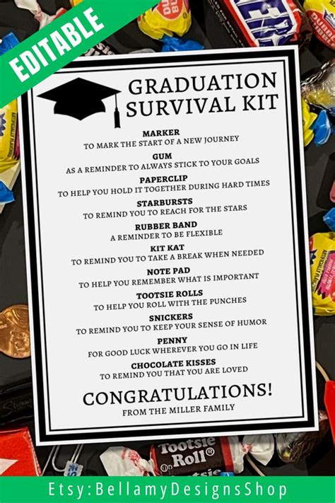 Graduation Survival Kit Free Printable Free Printable Templates