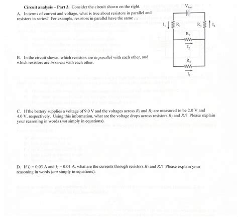 Solved Circuit Analysis Part Consider The Circuit Shown Chegg