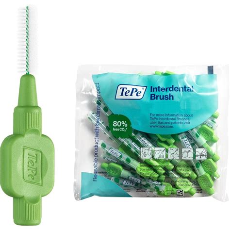 Tepe Interdental Brush Size 5 Green 25ct Brushes For Wider Gaps