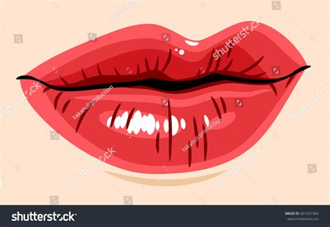Images Beautiful Sensual Female Lips Stock Vector 601201964 Shutterstock