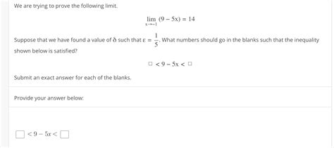 Solved We Are Trying To Prove The Following Limit Chegg Com