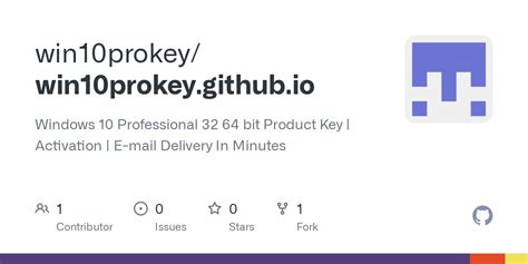 Github Win10prokey Windows 10 Professional 32 64 Bit Product Key