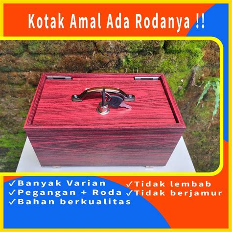 Jual Ada Rodanya Kotak Amal Kotak Infaq Kotak Amal Masjid Kotak Sodaqoh Lengkap Dengan Kunci