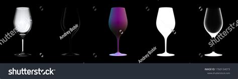 Wine Glass Render Passes Compositing Stock Illustration 1760134073
