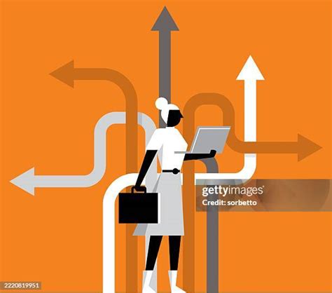 Finding The Right Path Businesswoman High Res Vector Graphic Getty Images