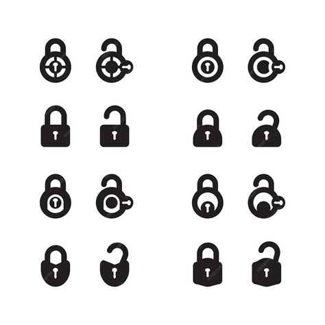 Premium Vector Padlocks Set In Flat Style Lock Unlock And Key Vector