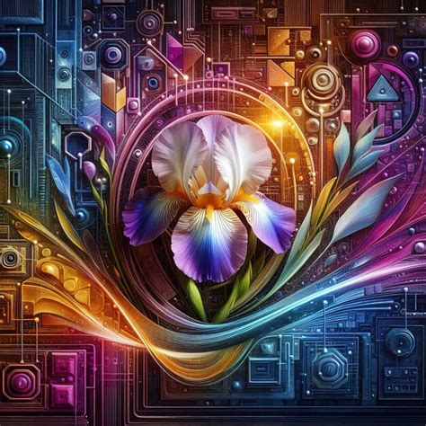 Premium Photo Iris Computing Beautiful Computer Graphic Computer