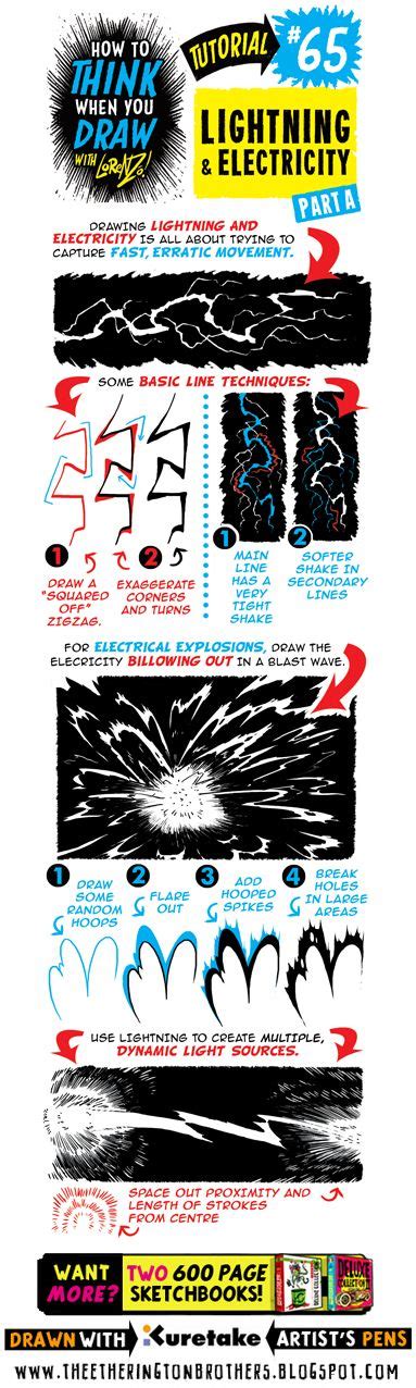 How To Think When You Draw Lightning And Electricity Electrical Effects Tutorial Artofit