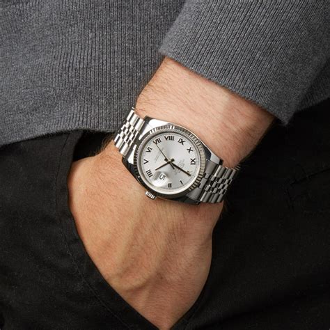 Rolex Datejust 36 Stainless Steel 116234 Wristshot At 1stdibs Rolex