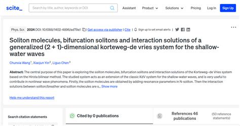 Soliton Molecules Bifurcation Solitons And Interaction Solutions Of A