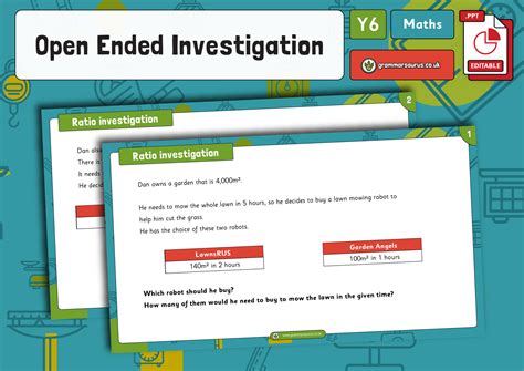 Year 6 Ratio Open Ended Investigation Grammarsaurus
