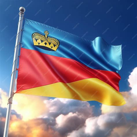 A Flag With A Crown On It And A Crown On It Premium Ai Generated Image