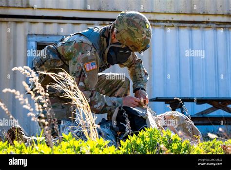U S Army Sgt Jordon Robbins A Horizontal Construction Engineer Assigned To The 185th Engineer