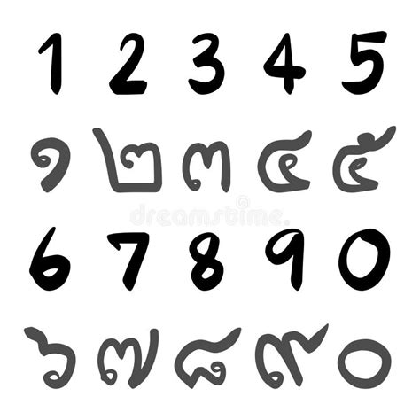 Thai Numerals Thai Number Stock Illustrations 1689 Thai Number