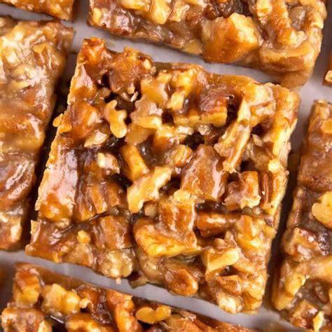 Gooey Pecan Squares W Shortbread Seriously Delicious Borrowed Bites