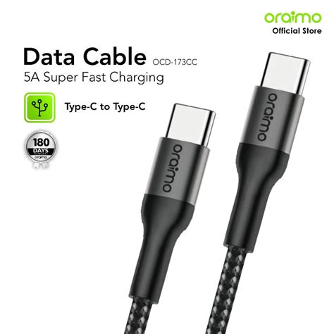 Promo Oraimo Data Cable Type C 100w 3m 5a Super Fast Charging Ocd 173cc Jakarta Pusat