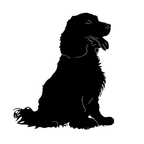 Vector Silhouette Of A Cocker Spaniel Premium Ai Generated Vector
