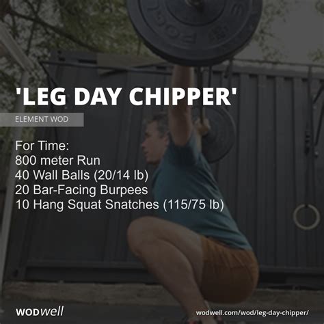 Leg Day Chipper Workout Element Wod Wodwell