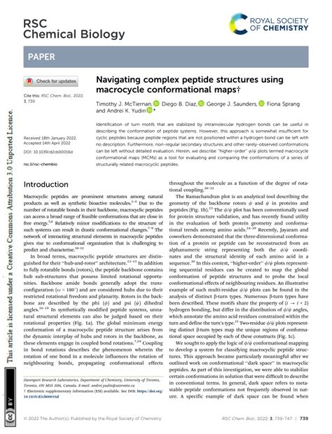 Pdf Navigating Complex Peptide Structures Using Macrocycle